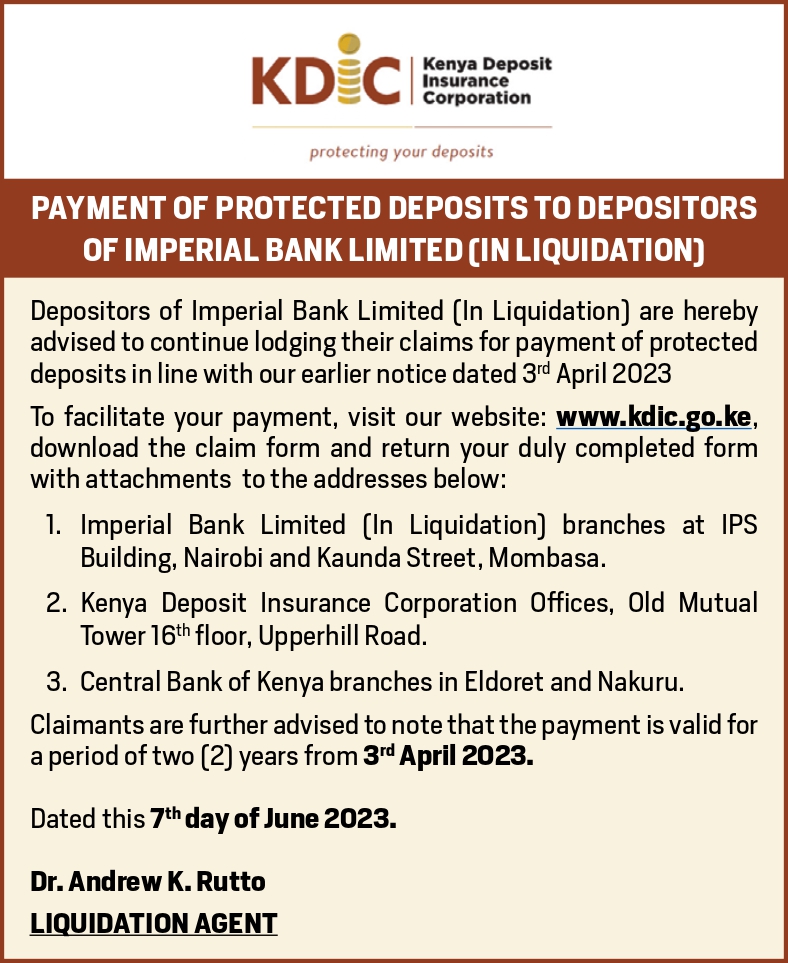 Information on Imperial Bank LTD(IL) | Kenya Deposit Insurance Corporation